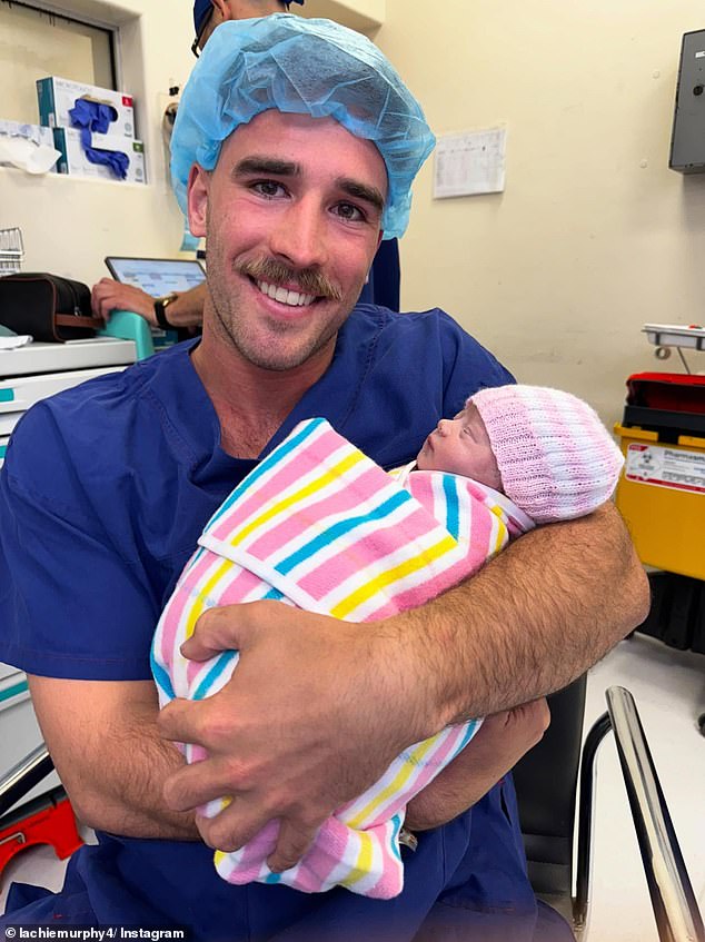 Adelaide Crows star Lachlan Murphy and fiancée welcome their first child