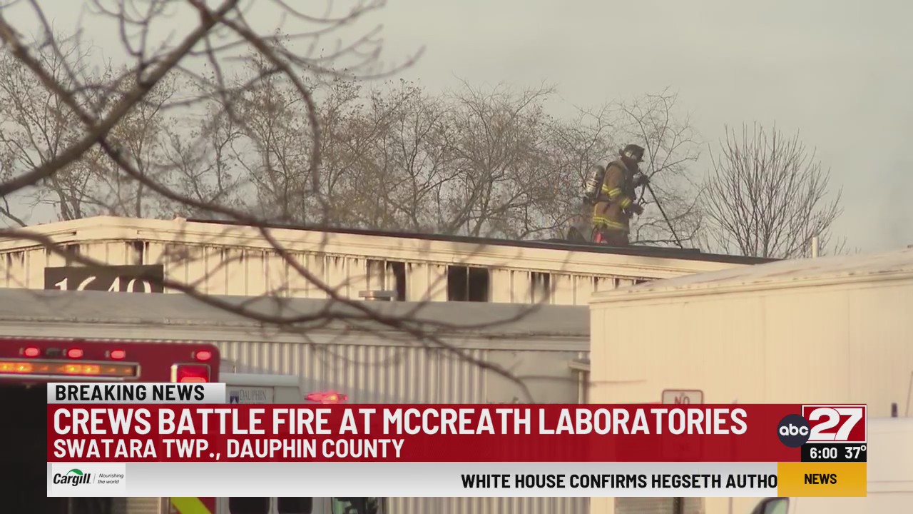 Fire breaks out at Dauphin County laboratory
