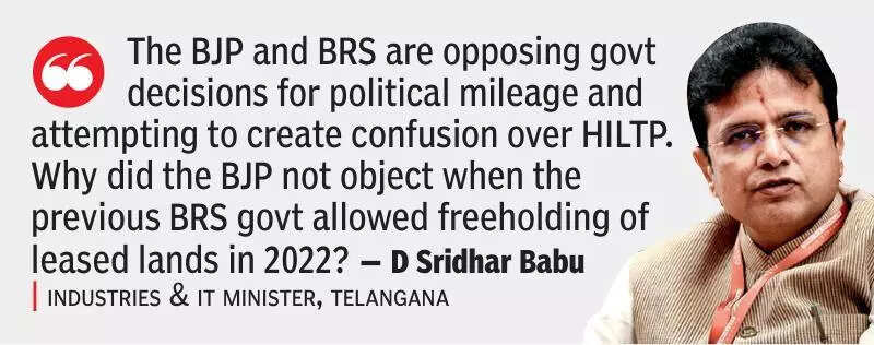 Oppn bid to stall key devpt projects: Sridhar on HILTP