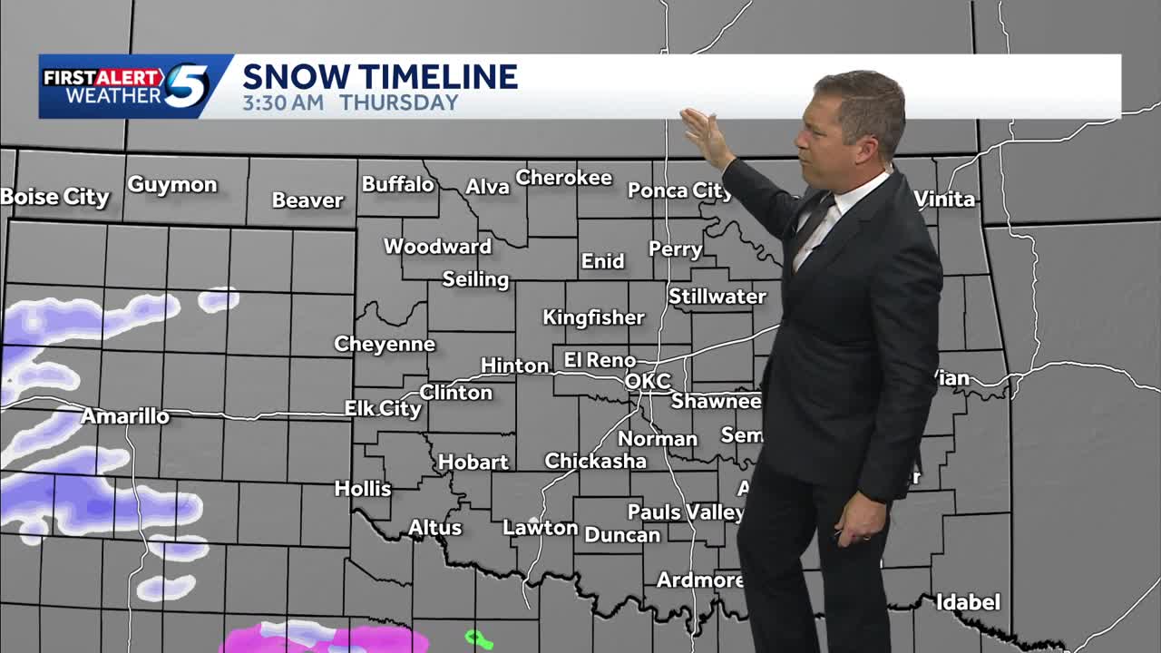 Thursday Snow Timeline