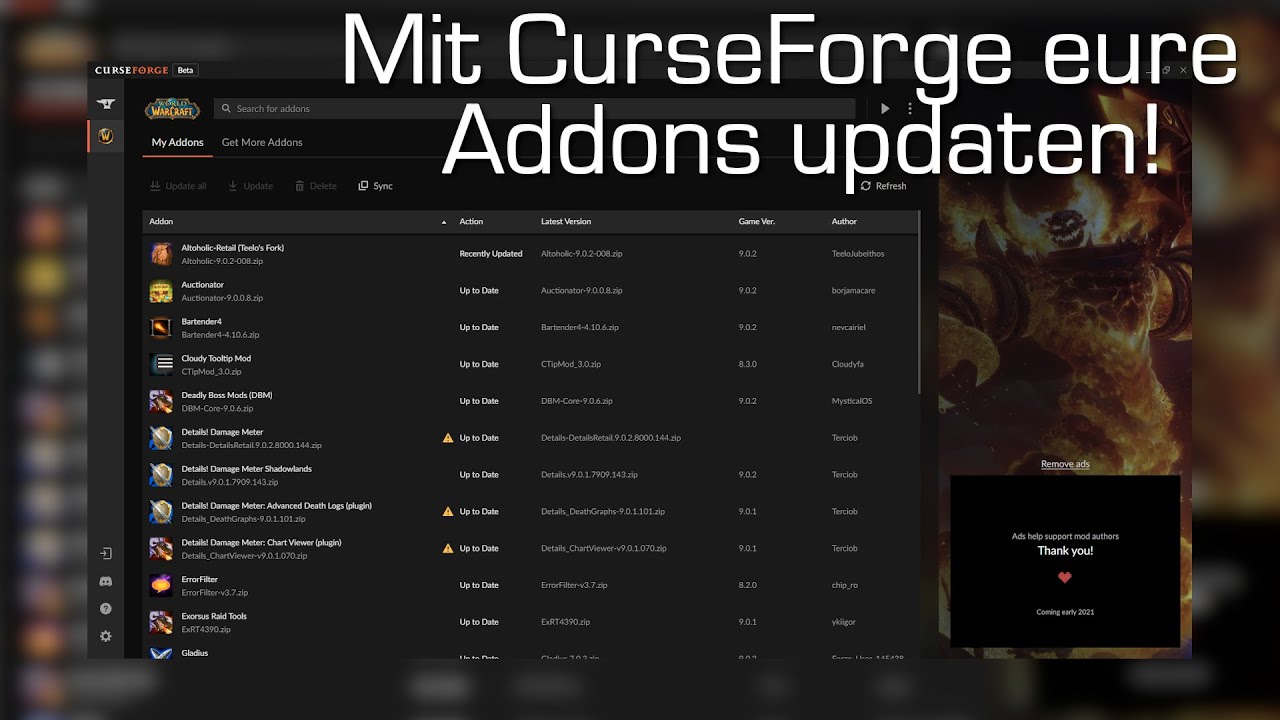 Overwolf statt Twitch: Wie ihr mit CurseForge eure Addons updatet ...