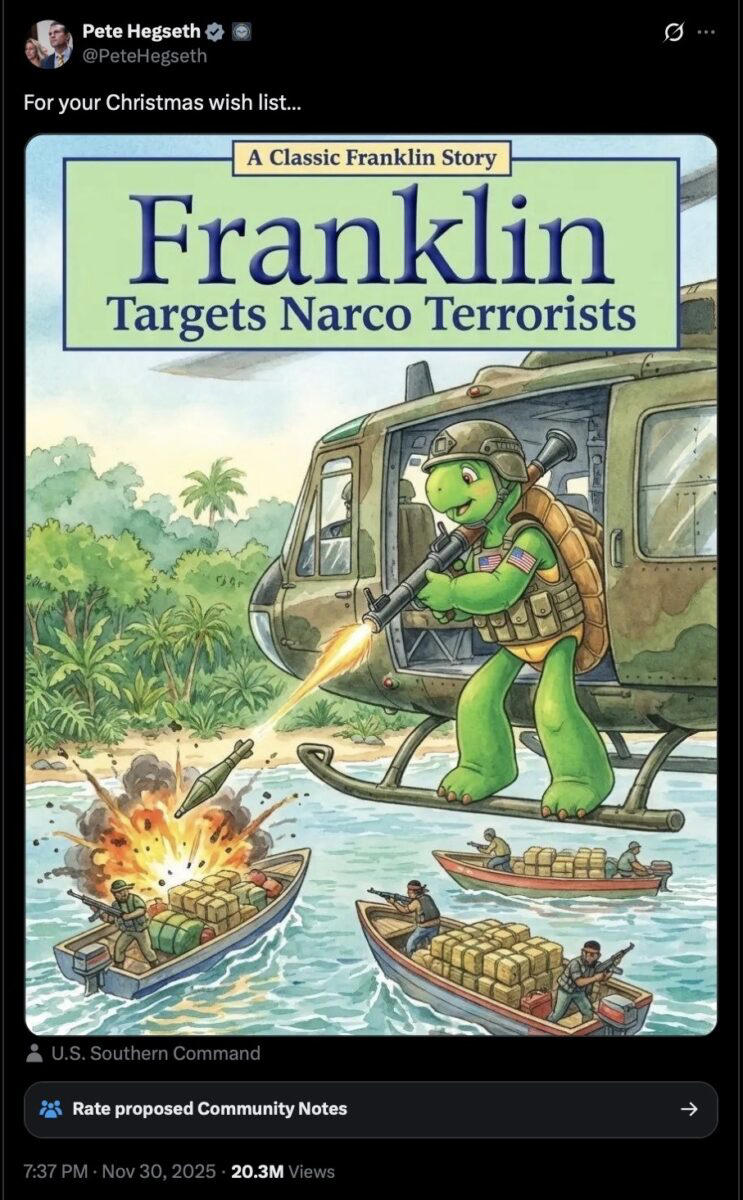 ‘Franklin the Turtle’ Publisher Condemns Hegseth’s ‘Violent’ and ...