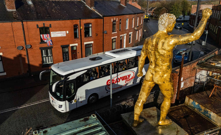 'People like him': Banned controversial 20-foot nude statue used to ...