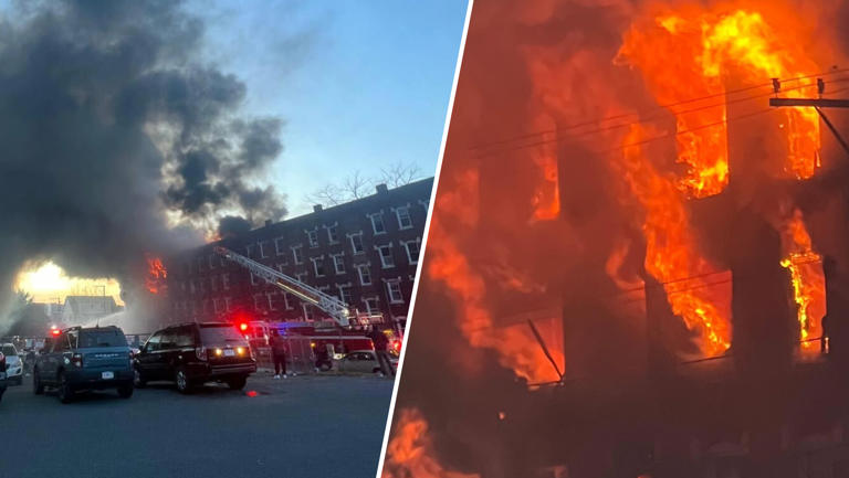 Fire rips through apartment complex in Holyoke