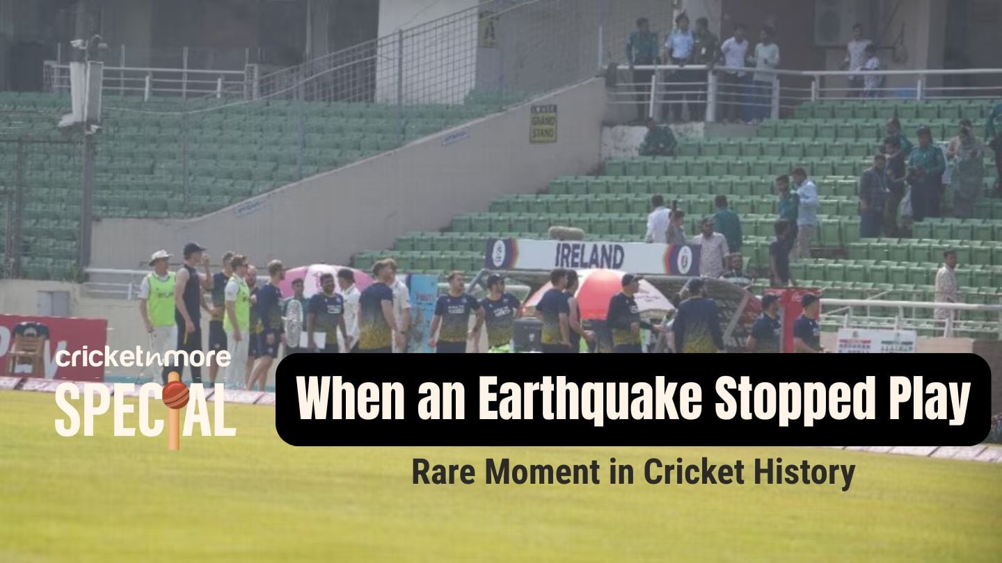 When an Earthquake Stopped Play: Cricket's Rare Tremor Interruptions
