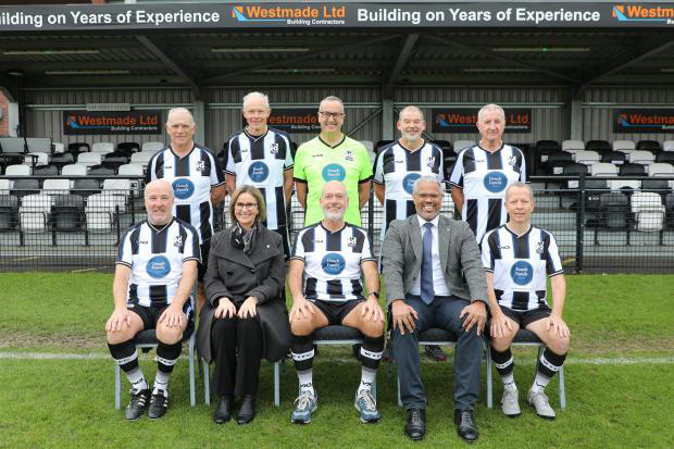 Town's over-60s walking football team finds major sponsor