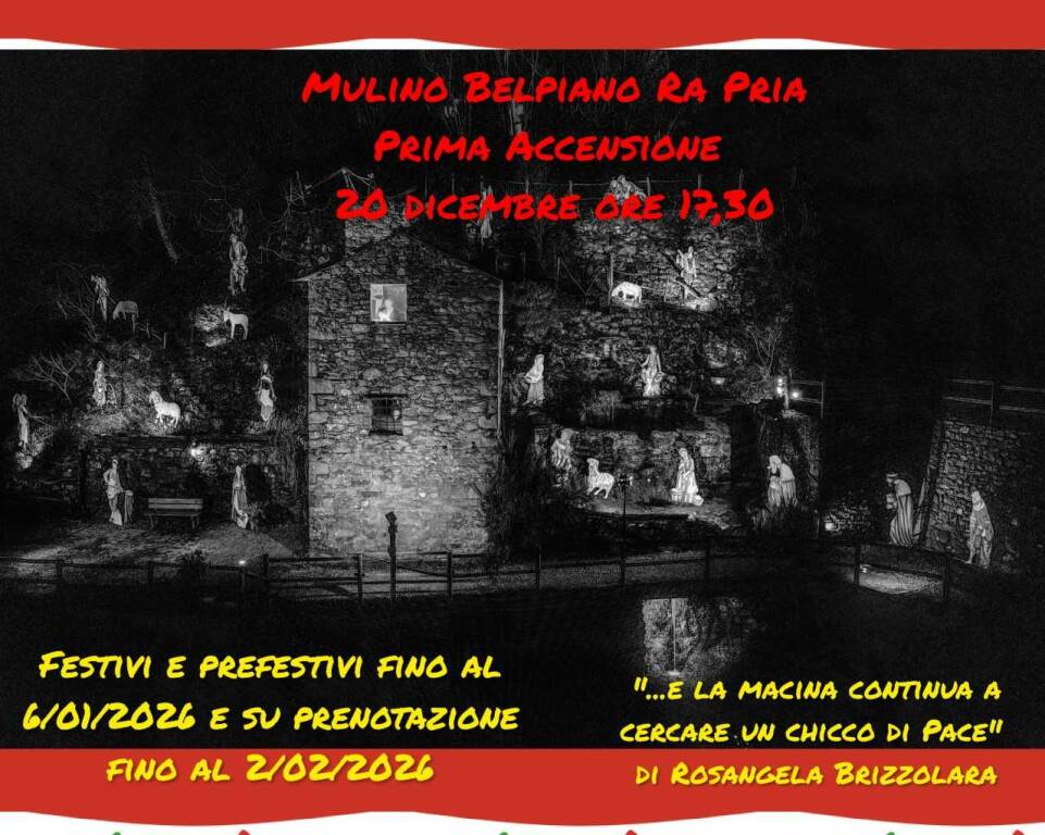 Borzonasca: ecco il presepe al mulino monumentale di Belpiano Ra Pria