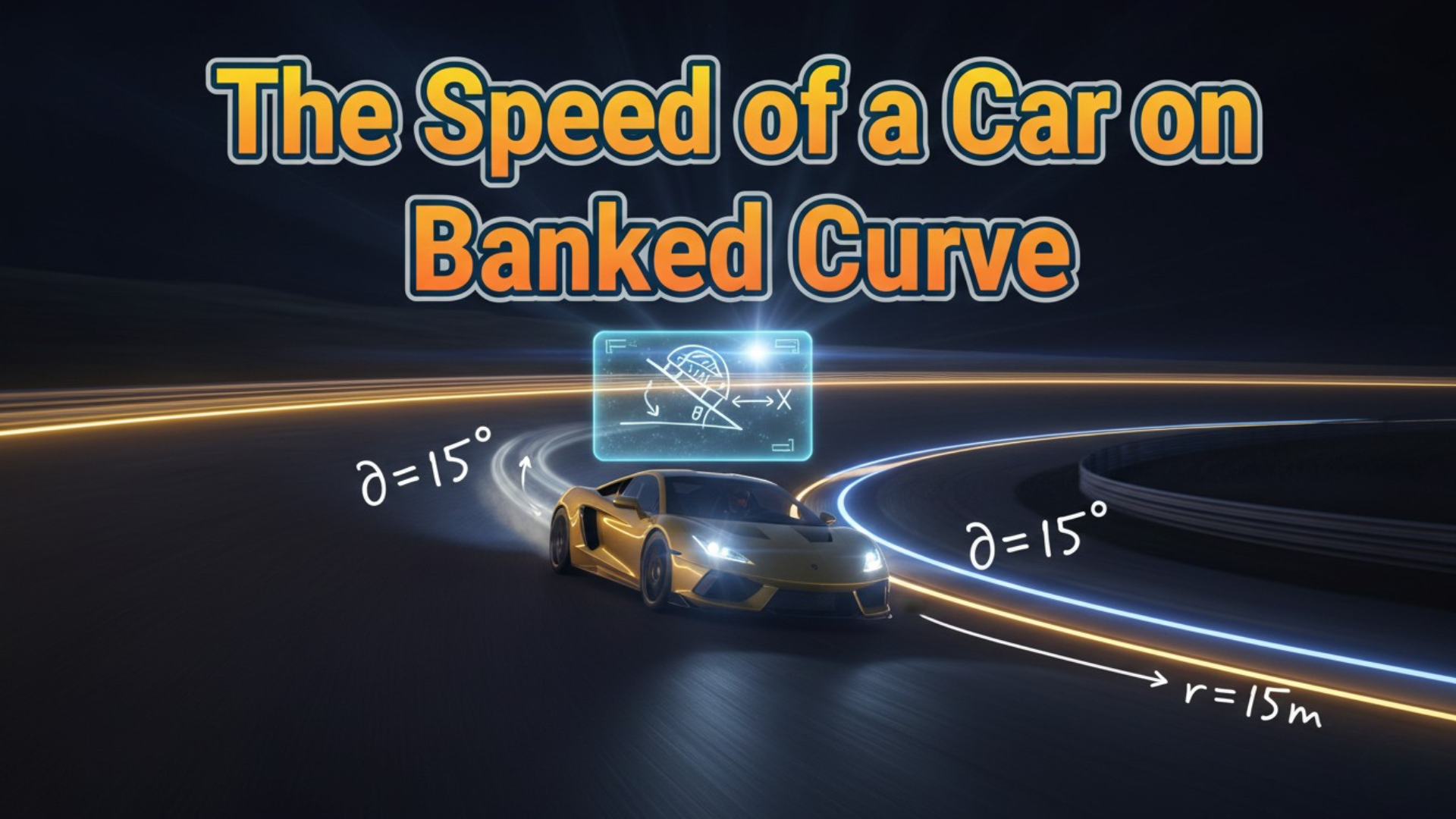How Fast Can a Car Go on a Banked, Frictionless Curve?