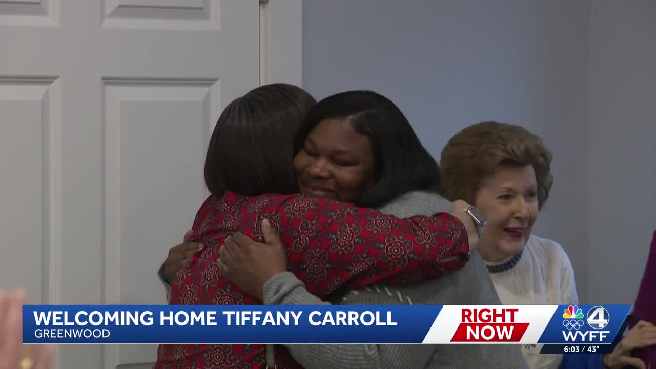Greenwood welcomes Tiffany Carroll home after she was granted parole