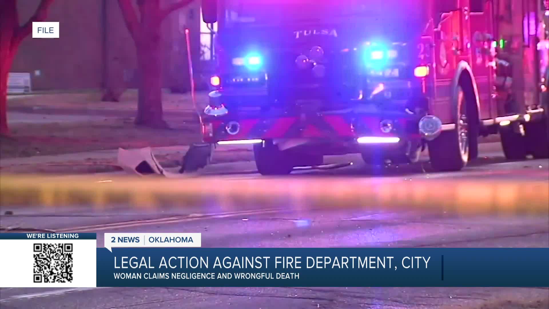 Driver in deadly crash with Tulsa firetruck sues city, TFD