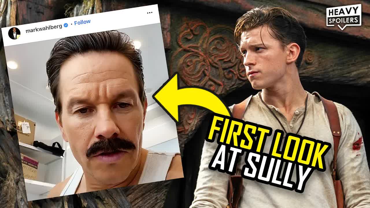 Uncharted movie Tom Holland and Mark Wahlberg first looks totally ...