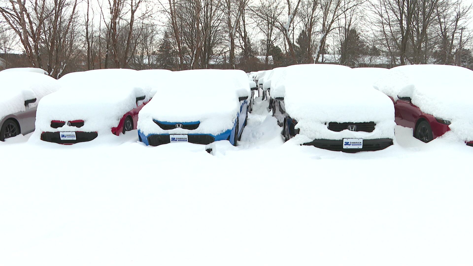 Madison car dealership digs out 900 vehicles after record snowfall