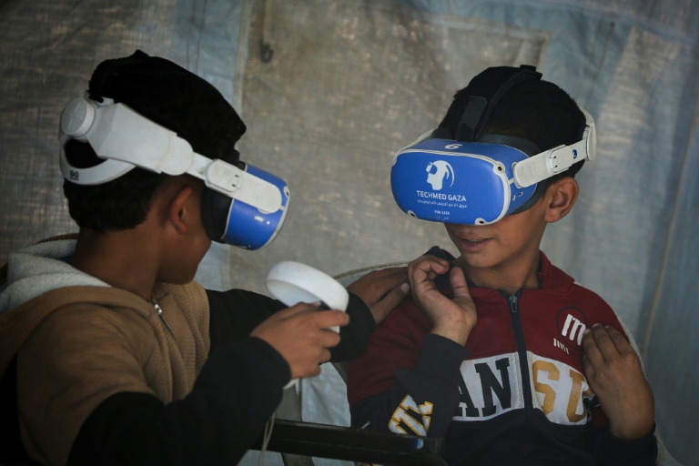 VR headsets take war-scarred children to world away from Gaza