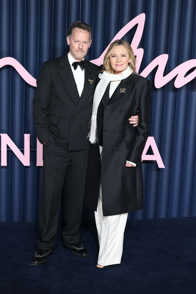 Kim Cattrall and Boyfriend Russell Thomas Coordinate for Rare Red ...