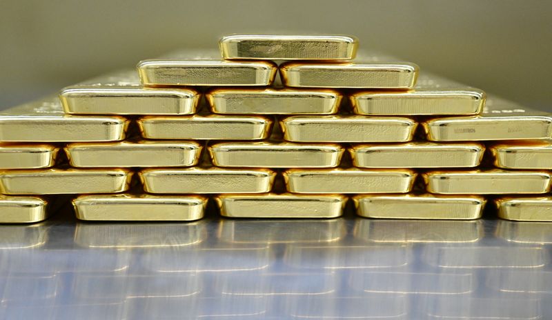 Gold prices ease on firmer Treasury yields, US data in focus