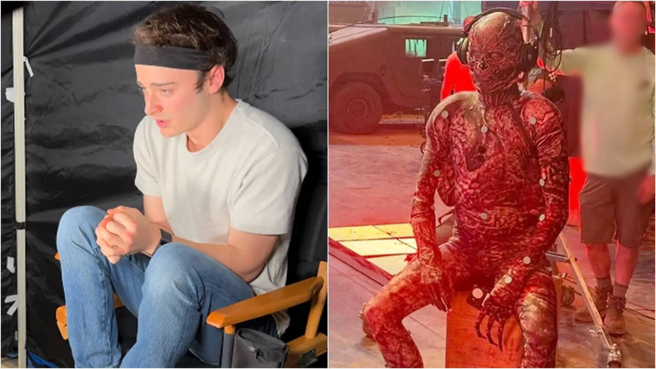 Stranger Things 5 Behind the Scenes: Vecna Wearing Headphones; Noah ...
