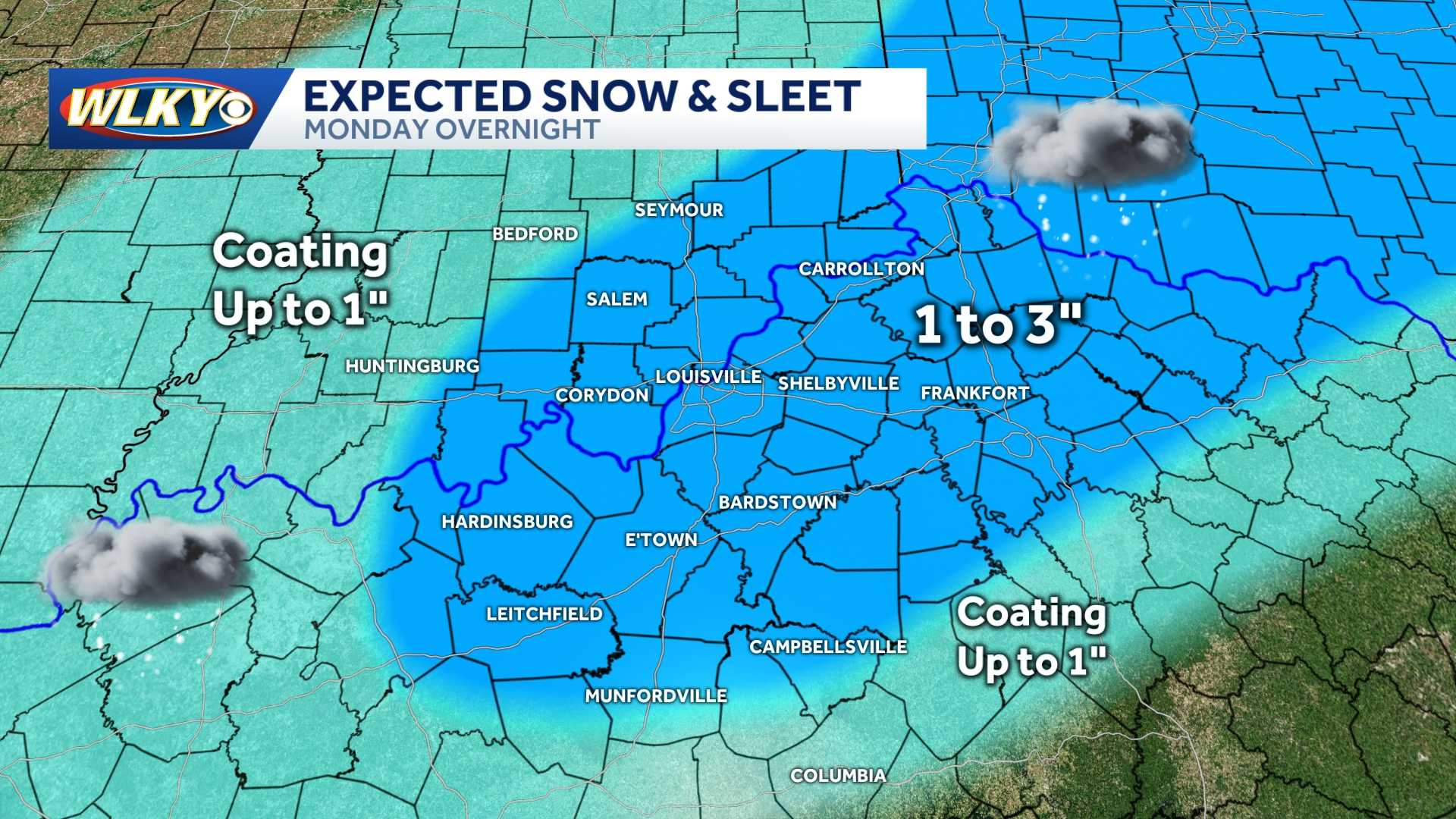 Winter weather advisory: wintry mix, snow overspreading the area
