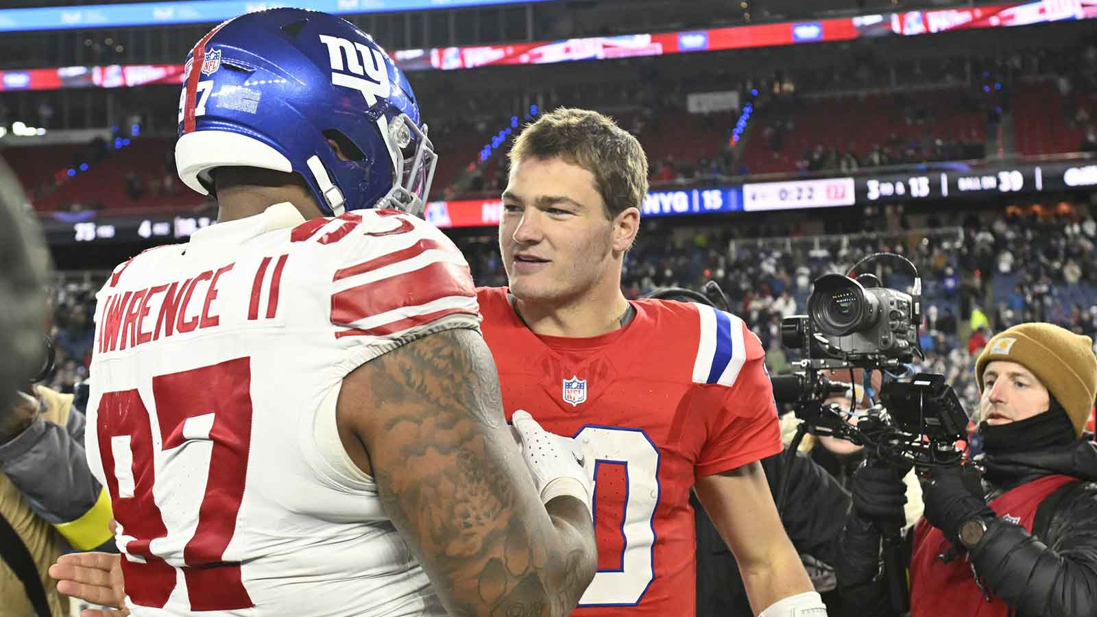 Patriots’ Mike Vrabel reveals why Jaxson Dart sideline hit was a ...