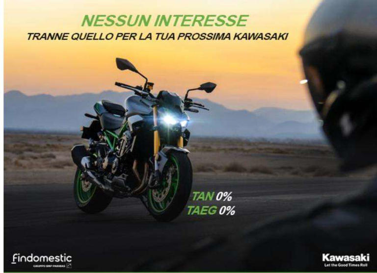 Kawasaki Tasso Zero MY25: in offerta fino al 31 dicembre 2025