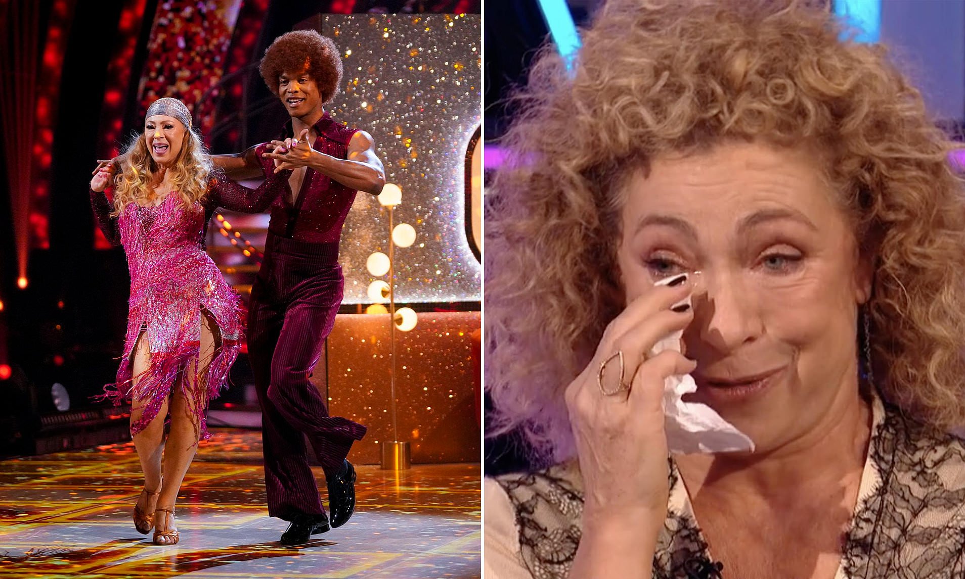 Strictly's Alex Kingston breaks down in tears live on It Takes Two as ...