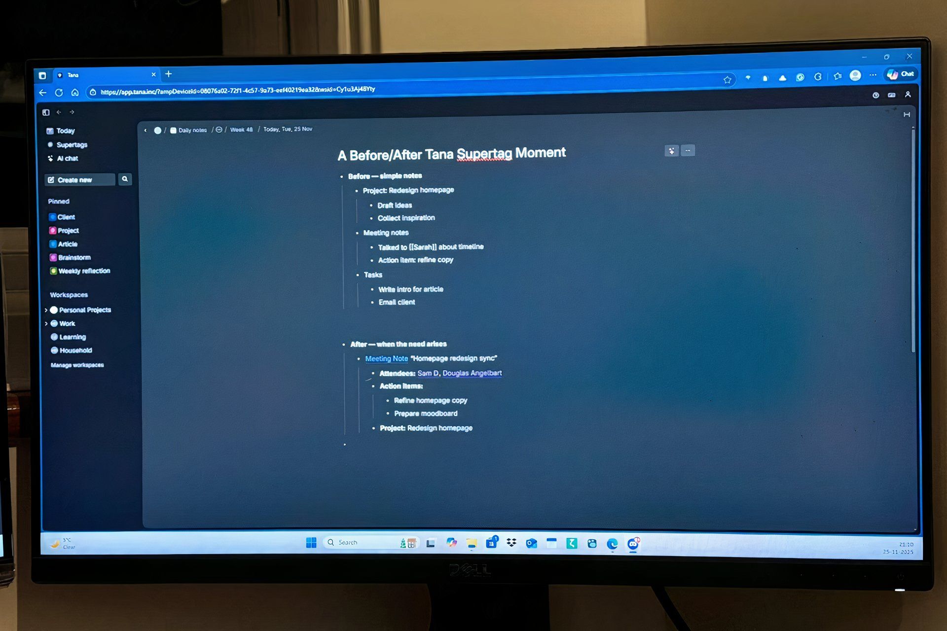 I tested a no-overwhelm way to organize your life in Tana without ...