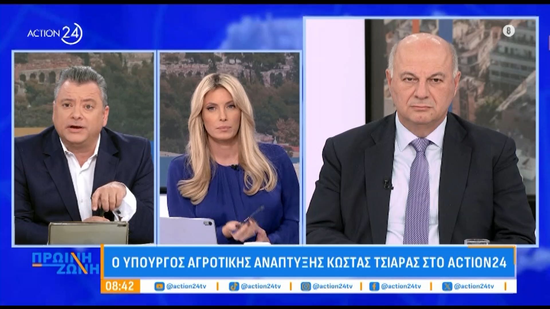 Ο υπουργός Αγροτικής Ανάπτυξης, Κώστας Τσιάρας στην «Πρωινή Ζώνη»