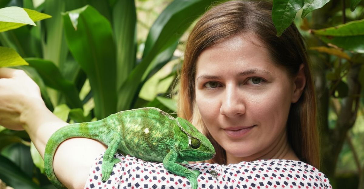 Most grew up believing that chameleons change color to blend in. They ...