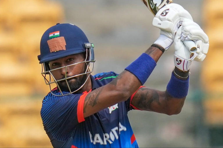 Hardik Pandya Scores Unbeaten 77 In 1st Match After Injury To Help ...