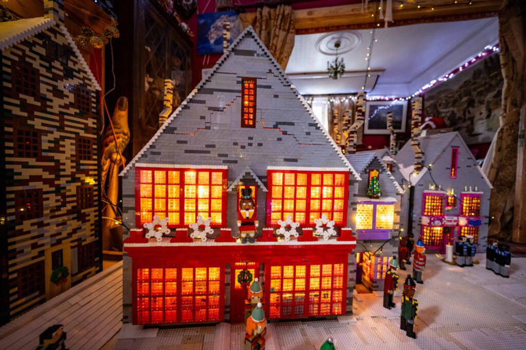 Lego-loving couple build Harry Potter’s Hogsmeade out of 200,000 bricks