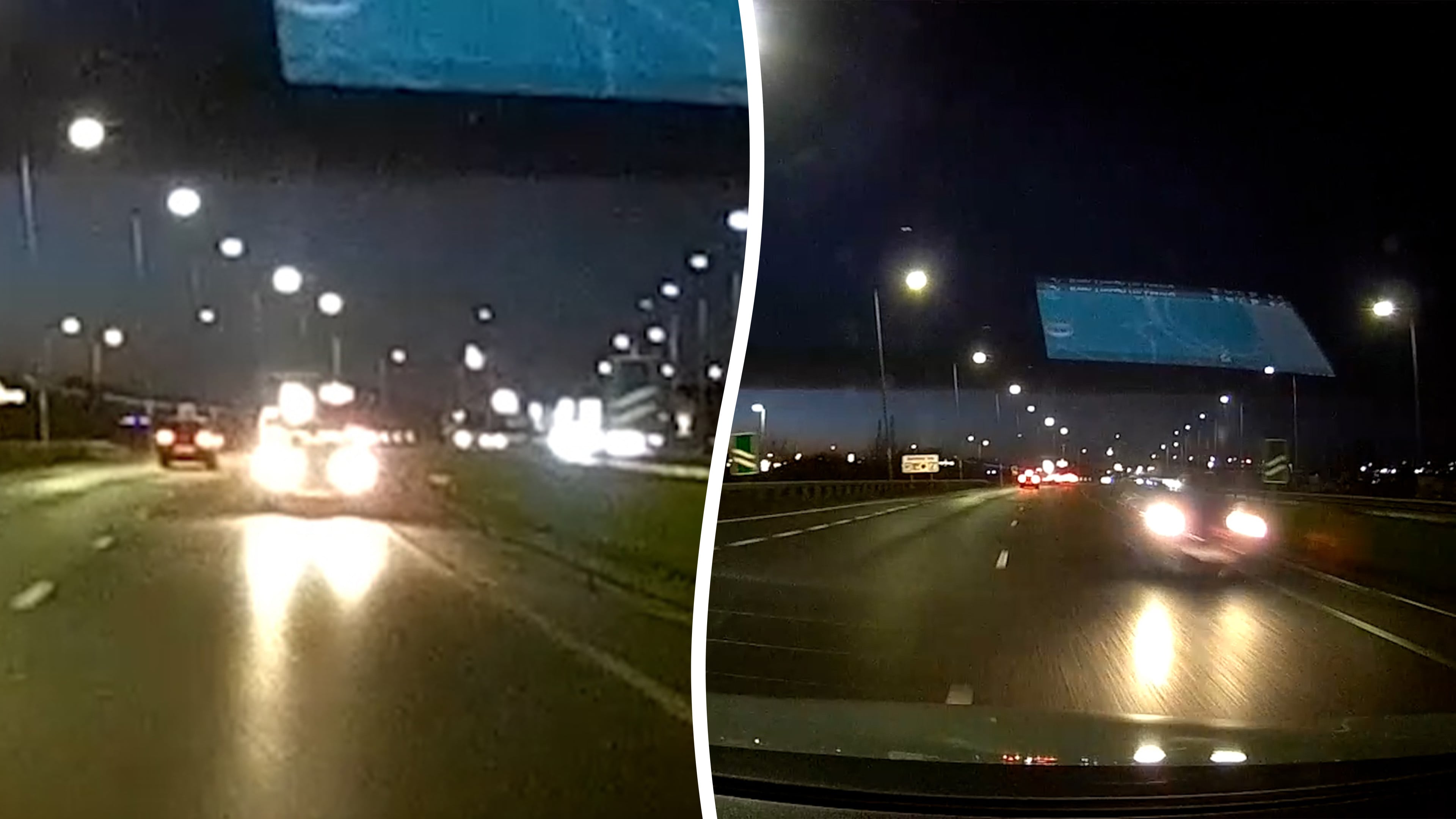 Taxi Driver Narrowly Avoids Wrong Way Head On Crash On Dual Carriageway