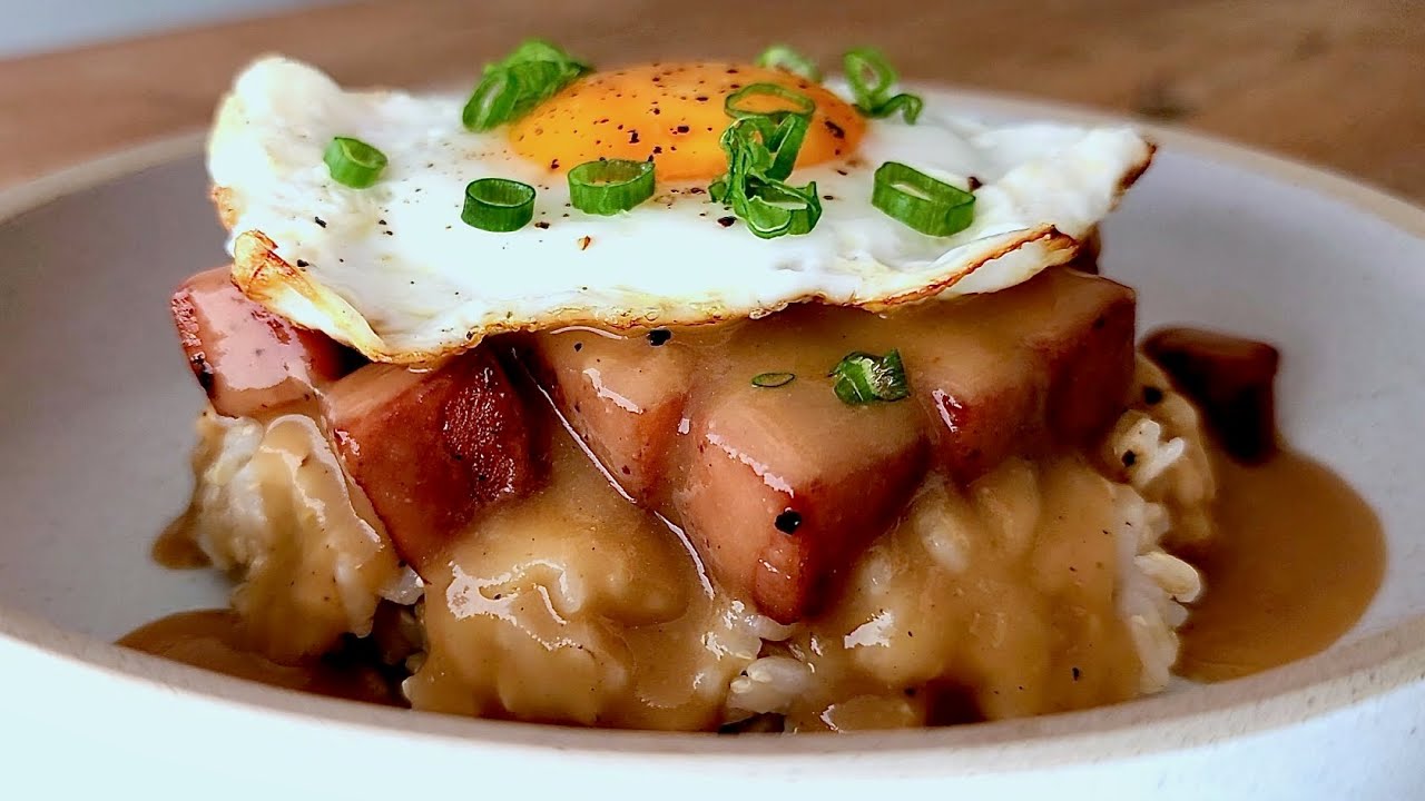 Spam & egg rice bowl | Hawaiian classic loco moco with Spam & quick ...