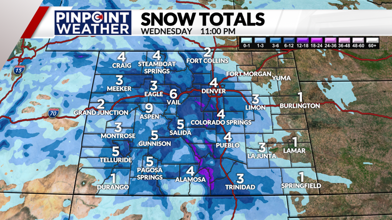 Denver weather: Clouds increase, snow Tuesday and Pinpoint Weather ...