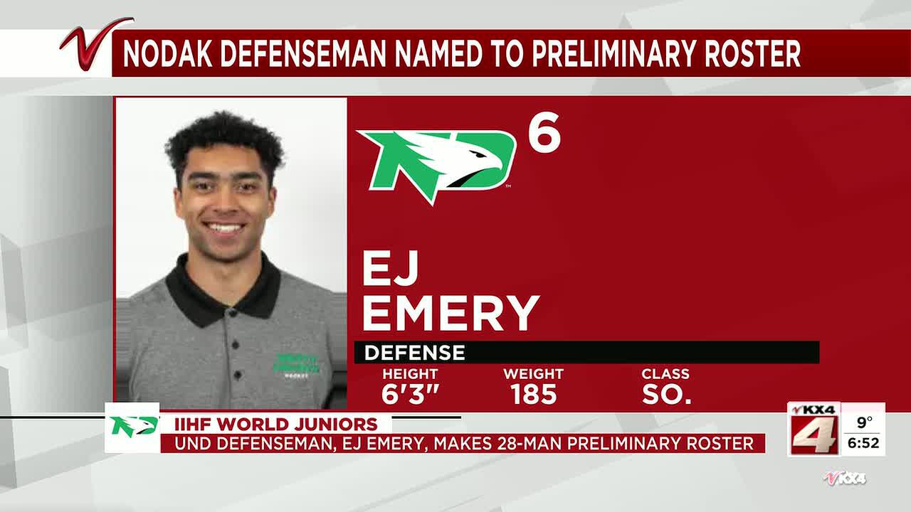 UND’s EJ Emery named to Team USA preliminary roster for 2026 World ...