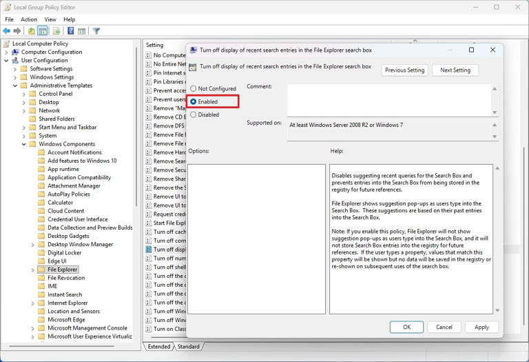 How to stop internet results in Search for Windows 11