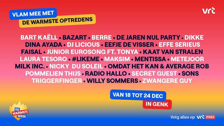 Dit moet je weten over De Warmste Week 2025