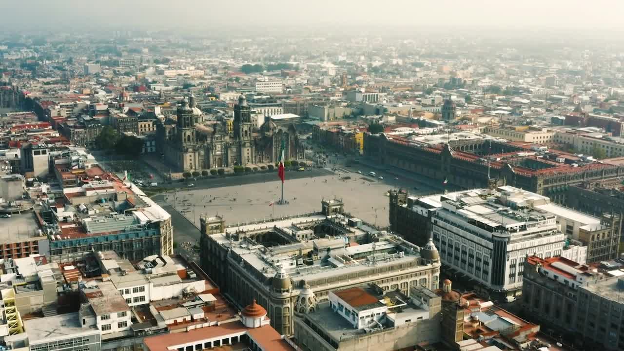 Drone Views of Mexico City's Historic Zócalo Square