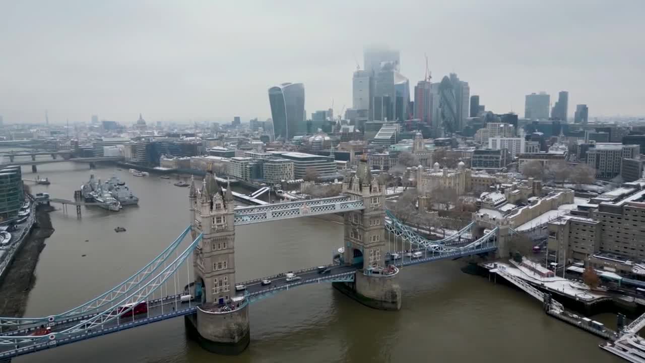 Frosted Icons: A Drone Tour of Snowy Landmarks...
