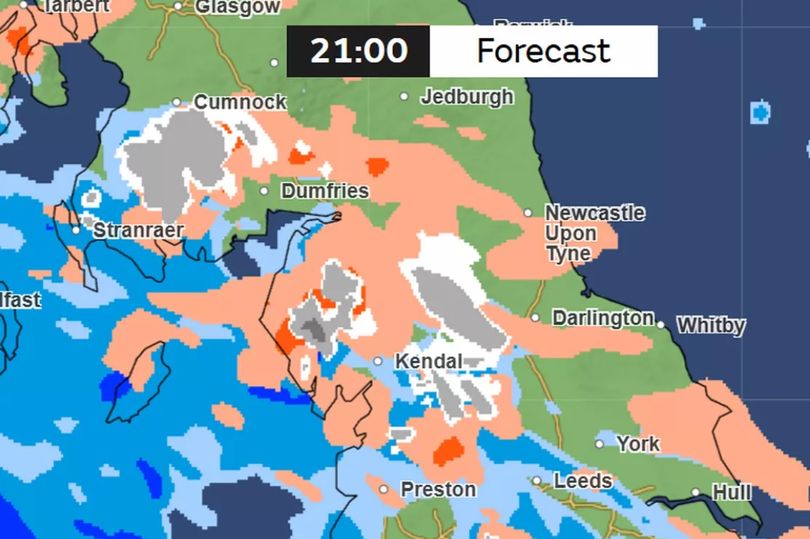 Met Office snow map shows nine counties in England at risk of flurries