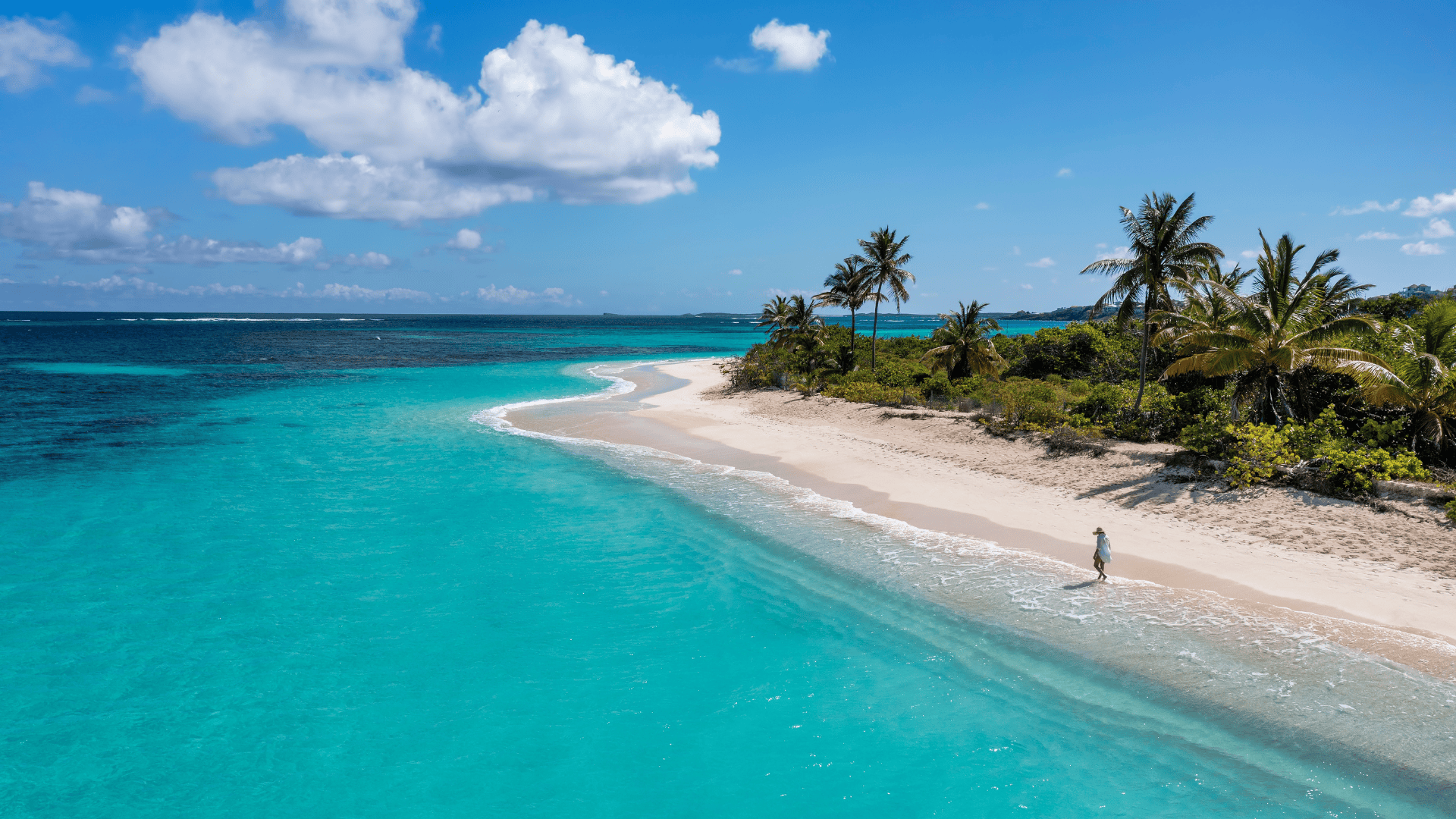 This confidential Caribbean island with long beaches and intimate coves ...