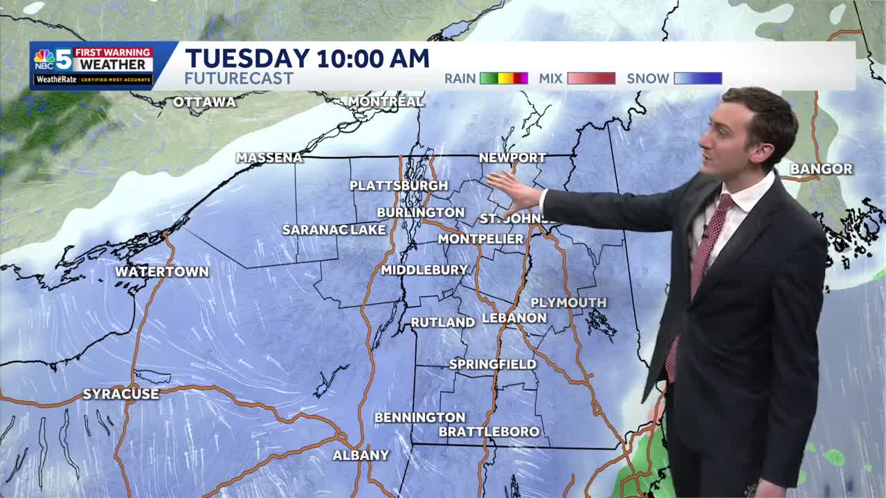 6 AM Tuesday snow update