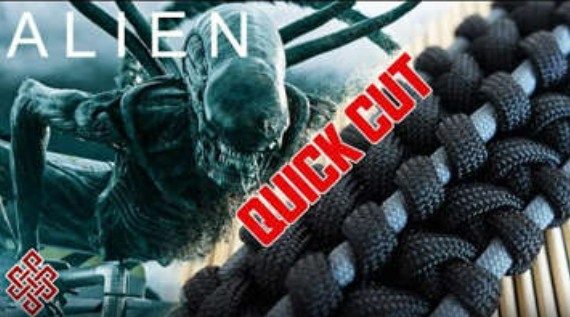 Xenomorph Knot Paracord Bracelet Quick-Cut Version for a Fast, Sharp Look