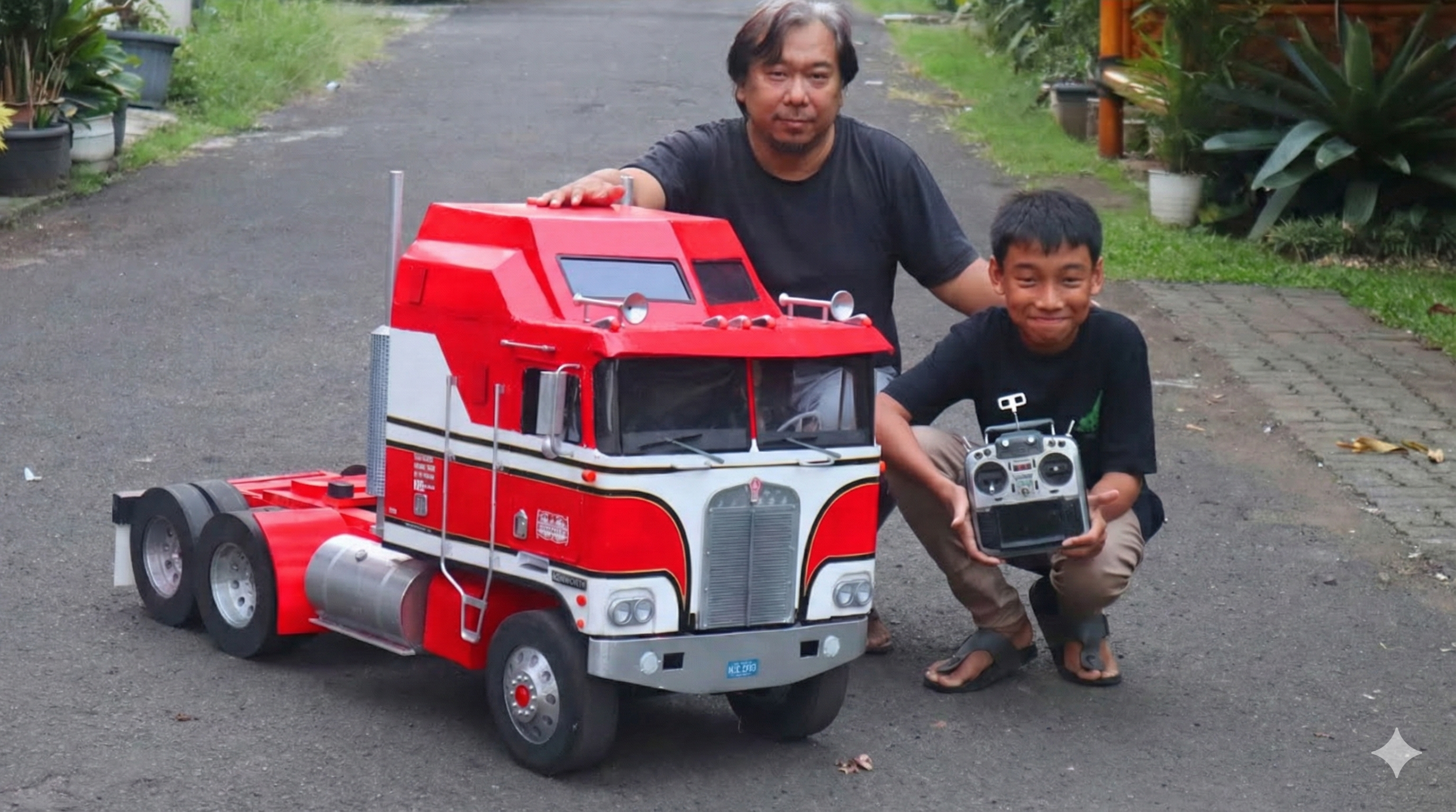 Giant BJ and The Bear RC Semi Truck Trailer Build and Test Run