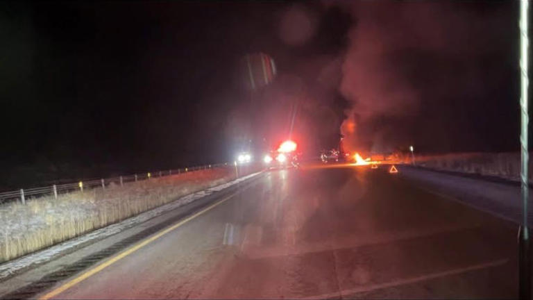 Semi-truck fire blocks westbound lanes on I-80 in Summit County