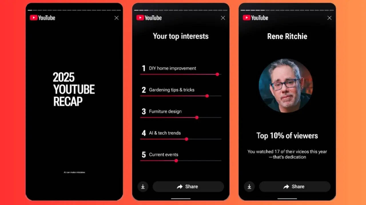 YouTube Launches ‘Recap 2025’: Check How To Make Yours, Top Trends ...