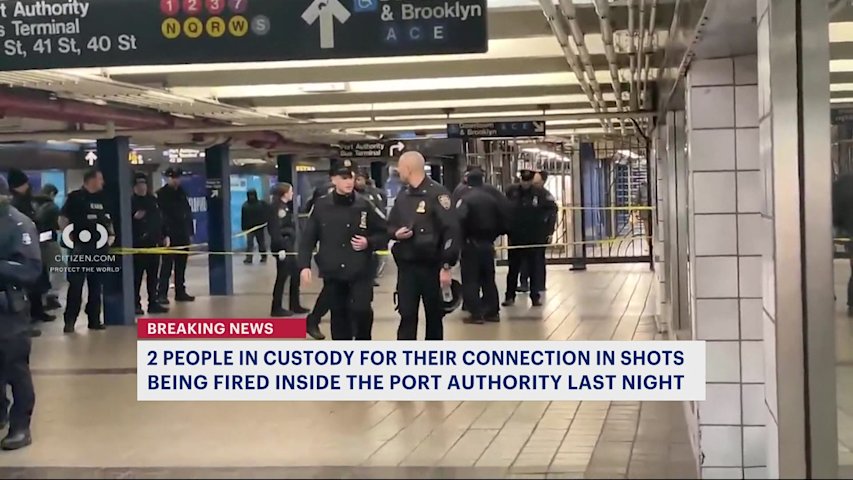 2 people arrested after firing shots at Port Authority subway station