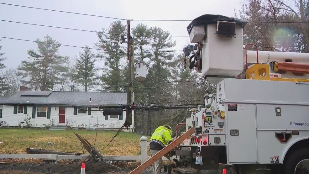 Slippery road leads to utility pole crash in Coventry