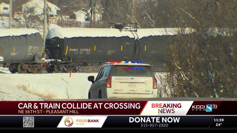 Investigation underway after crash between train and car in Pleasant Hill