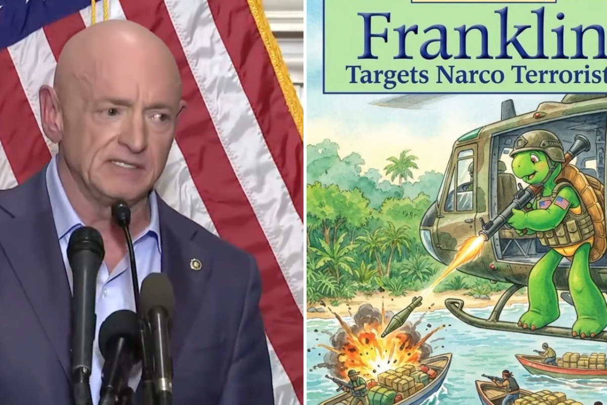 Mark Kelly slams Hegseth over Franklin AI drug boat memes