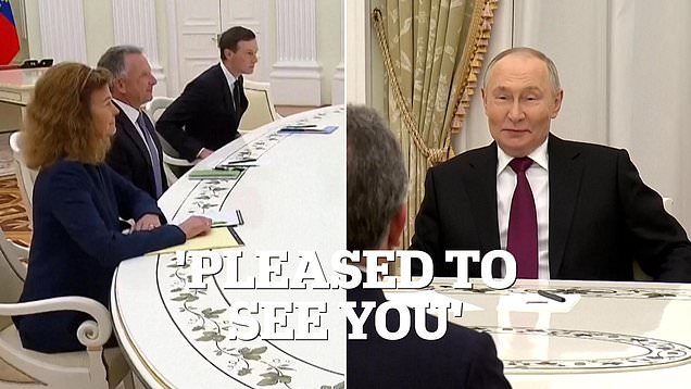 Putin meets Steve Witkoff and Jared Kushner at the Kremlin