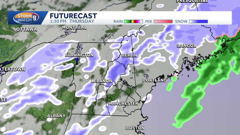 Snow ends late evening in NH; clearing overnight